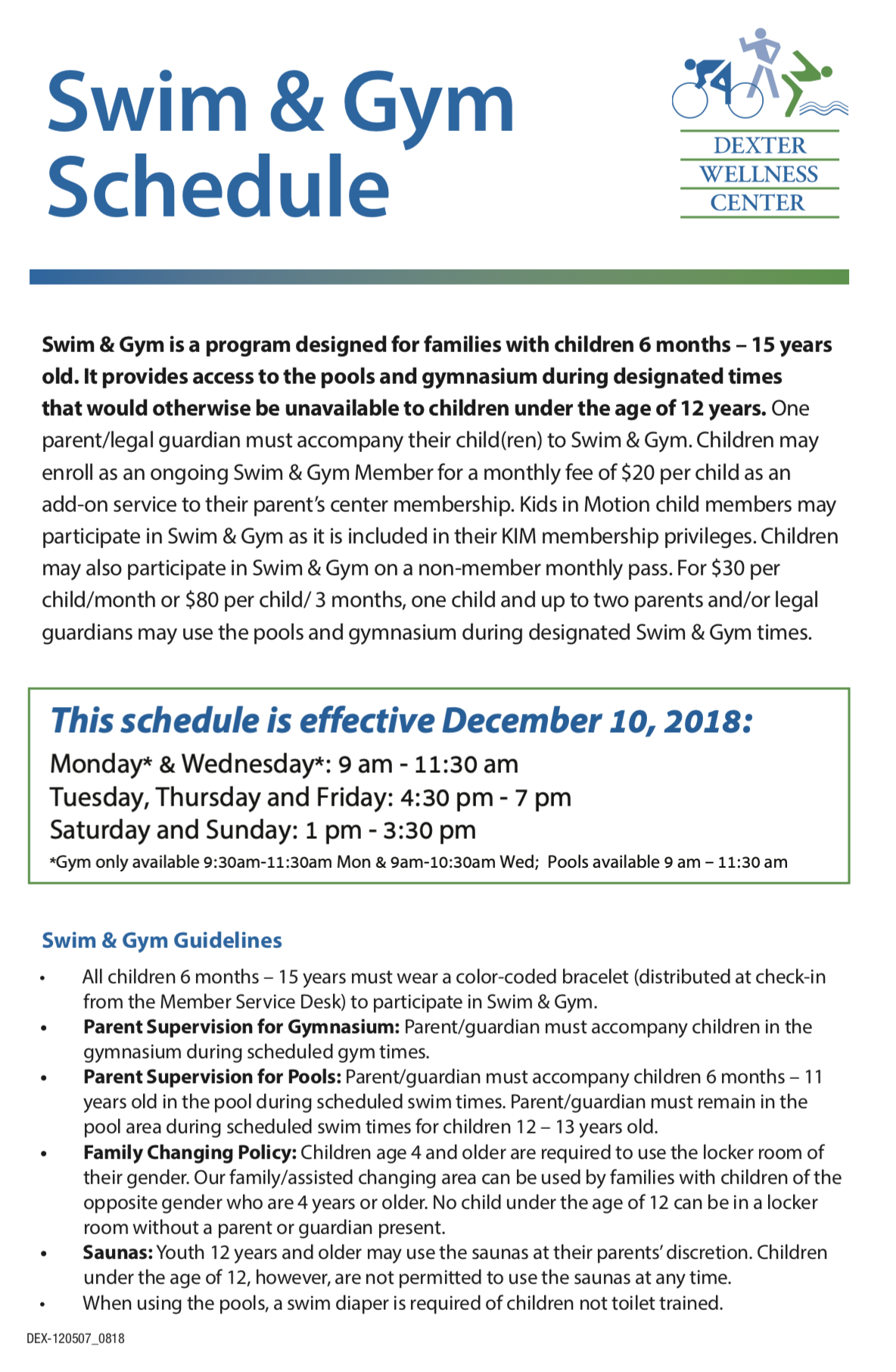 Aquatic Programs | Dexter Wellness Center